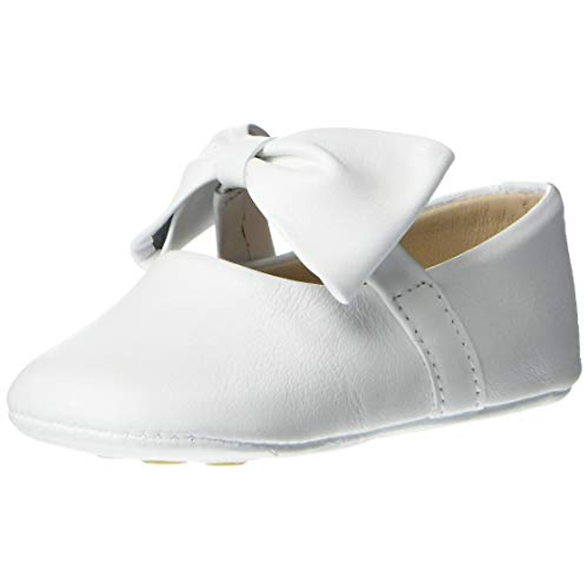 Elephantito Baby Girls European Crib Shoe, White, 4 Infant