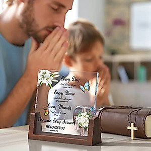 Christian Gifts for Women Faith Inspirational Gifts with Bible Verse Prayers Acrylic Religious Gifts Scripture Gifts for Women Men Mom Friends Birthday