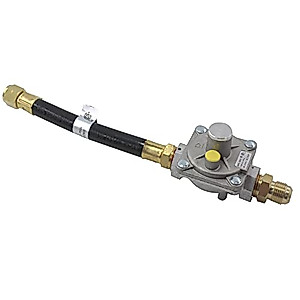 MENSI Replacement of 3030 CNG 4.0" & LP 10" for Kitchen-Aid 710-0003 Gas Grill Natural Gas Conversion Kit Regulator with Hose 1/2" Male Flare Fitting