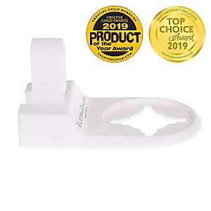 Dreambaby Child Safety Lever Door Lock - Fits Most Lever Doors Handle - Baby Proofing Doorknob Guard, White - 1 Pack
