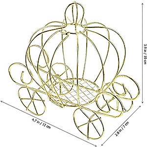 BinaryABC Cinderella Pumpkin Carriage Centerpiece Candy Holder Candy Cart Candy Container Tabletop Decoration for Halloween Wedding Party