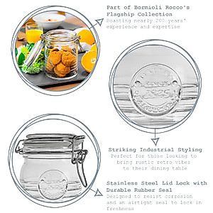 Bormioli Rocco Officina 1825 Glass Storage Jar with Airtight Clip Lid - 750ml