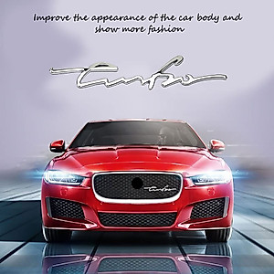 Metal Car 3D Metal Turbo Sticker for Car Sticker, 3D Metal Turbo Sticker for Car, Car Turbo Emblems, 3D Premium Car Side Fender Rear Trunk Emblem Logo Badge Decals for All Cars (Sliver)