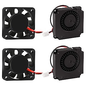 4PCS 3D Printer Brushless Cooling Fan 40x40x10mm DC24V Oil Bearing Blower Fan Turbo fan with 2 Pin Terminal for Hotend Extruder Heatsinks Makerbot MK7 MK8 CPU Chip Arduino Creality Ender 3 Ender 3 Pro