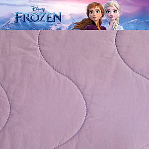 Franco Disney's Frozen 2 Kids Bedding Super Soft Premium Organic Cotton Quilt Coverlet with Sham, 3 Piece Full/Queen Size, (Officially Licensed Product)