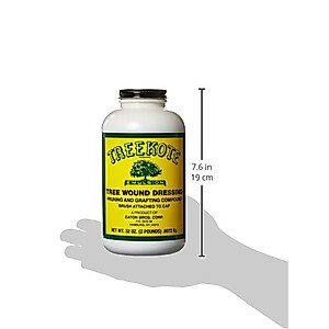 Walter E Clark 00032 Treekote Brushtop Container, 32 Ounce