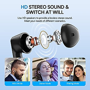 BEBEN Wireless Earbuds with Touch Control, Stereo Sound, 35H Playtime, Waterproof - for iPhone, Android