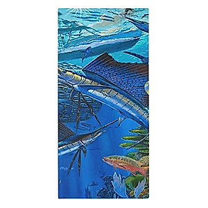 Stilvoll Sailfish Billfish Reef Hand Towels Face Body Wash Cloth Soft Washcloths with Cute Printed for Bathroom Kitchen Hotel Everyday Use