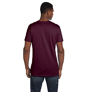 Hanes mens Nano Premium Cotton T-shirt (Pack of 2) T Shirt, Maroon, XX-Large US