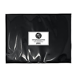 MJ Commercial-Grade Vacuum Sealer Bags for Food Storage, Sous Vide | Case of 500 (15" x 20" 5 Mil, Black and Clear)
