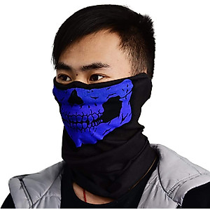 TYmall 3pcs Face Bandanas Skull Face Mask for Motorcycle Bike Riding Fishing Hunting Cycling