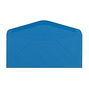 EnDoc Bright Blue #10 Colored Envelopes - 50 Pack