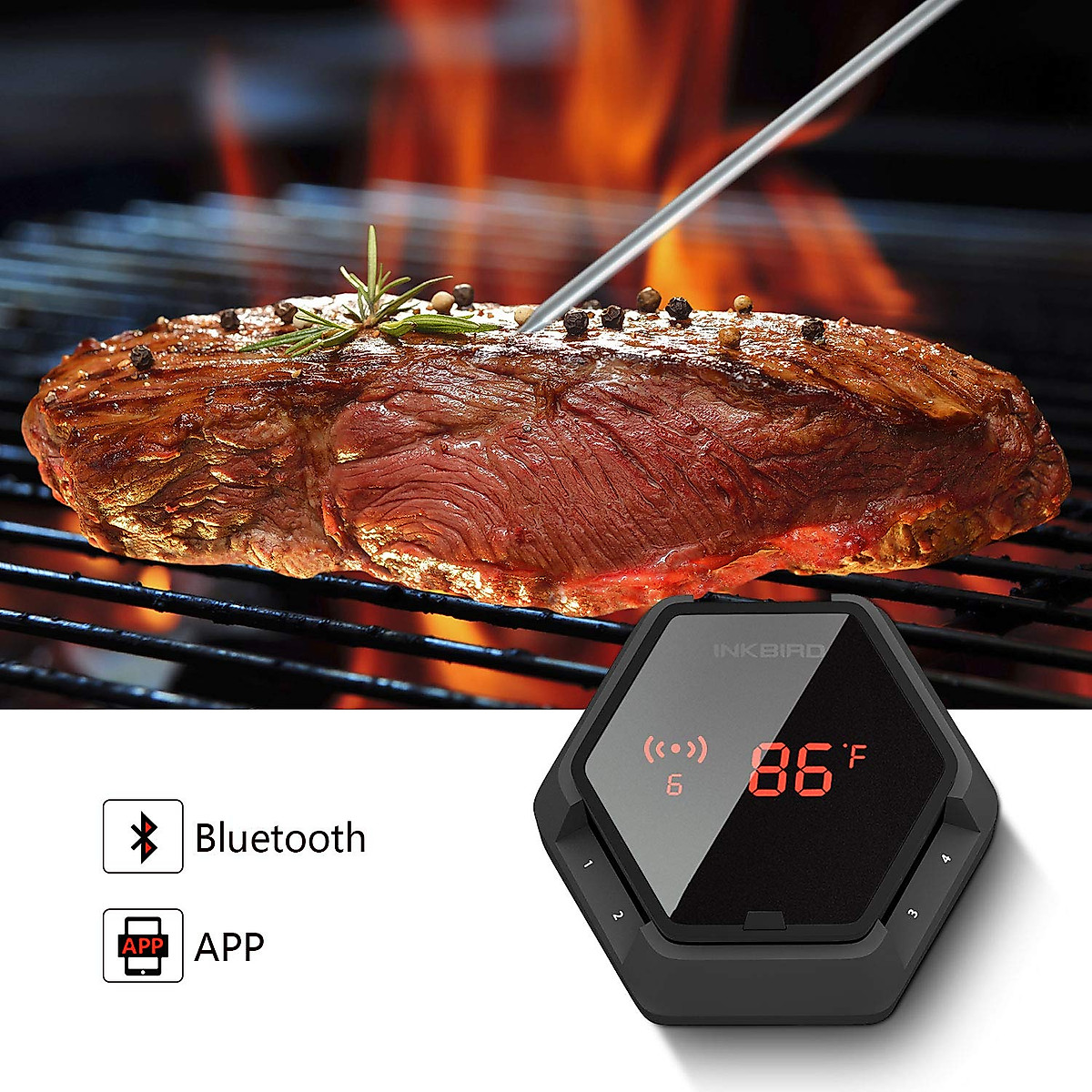 Inkbird Meat Bluetooth BBQ Thermometer Wireless
