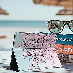 USTY Samsung Galaxy Tab A 10.1 Case 2019 SM-T510 - Slim Shell Lightweight Premium PU Leather Folio Stand Case Protective Cover for Samsung Galaxy Tab A 10.1 Inch Tablet, Cherry Blossom