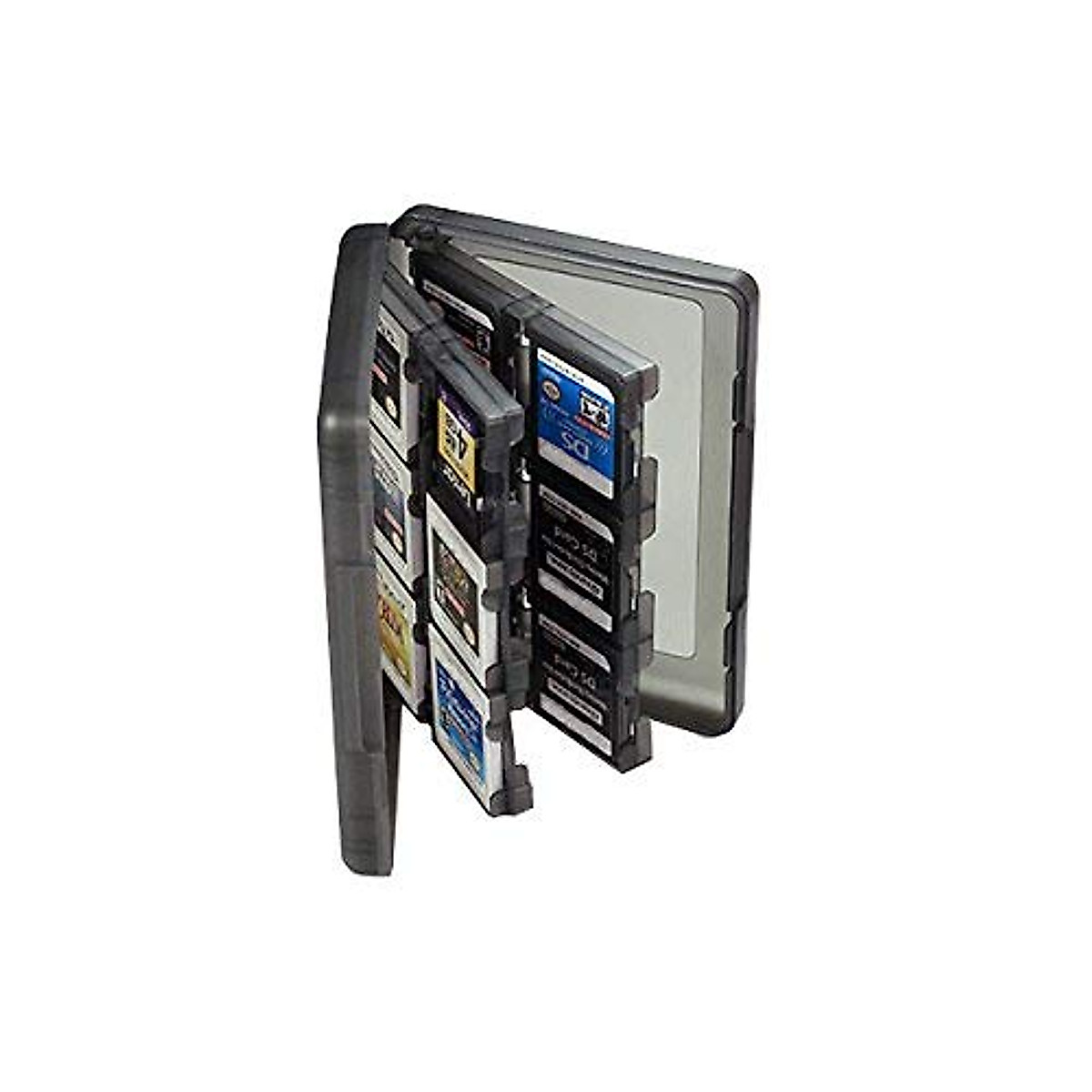 OSTENT 28-in-1 Game Memory Card Case Holder Cartridge Storage for Nintendo 3DS LL/XL - Color Black