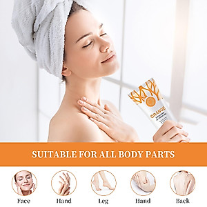 Orange Exfoliating Gel Scrub Face Body Skin,Natural Orange Peeling Gel Face Scrub,Deep Cleansing Moisturizing Facial Exfoliator 50g (2PCS)