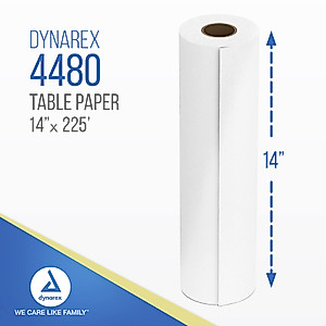 Dynarex Headrest Table Paper, 14" x 225 ft, Lavender Scented, Easy-to-Tie Tab, Pack of 200