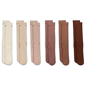 Nike Performance Cushion Crew Socks with Band (6 Pairs) (Assorted Multi, Neutral, Large)