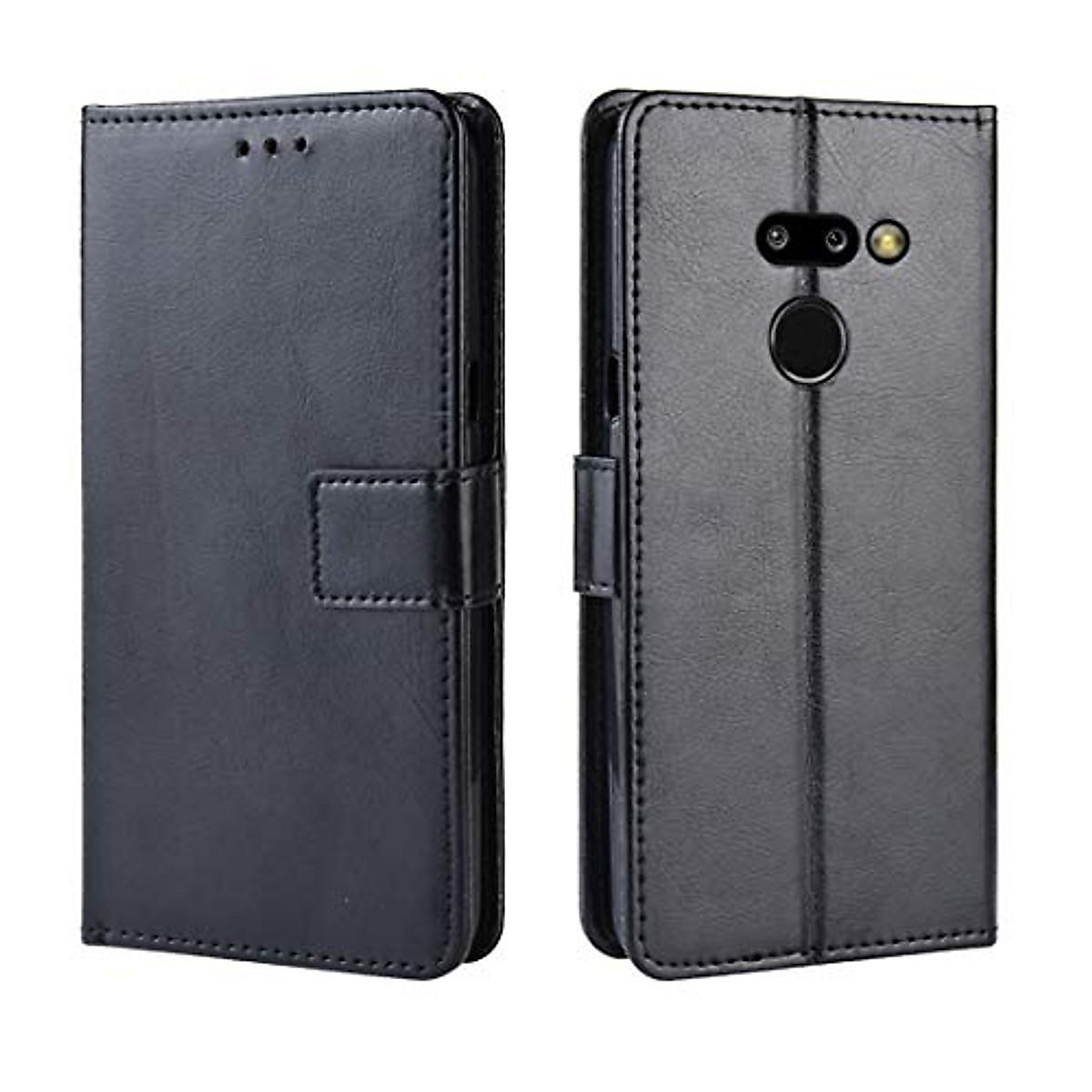 Aipyy LG V20 Mini Black Protection Wallet Case, [Card Slots] PU Leather Wallet Case Magnetic Stand Flip Case with Wrist Starp Cover for LG V20 Mini Black