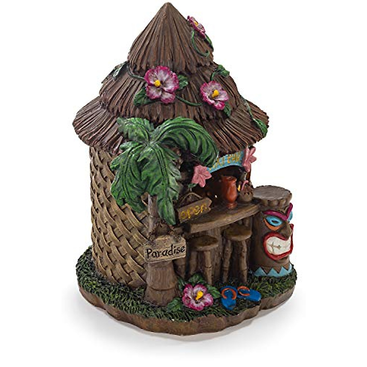 VP Home Tiki Hut Solar Light for Home and Outdoor Decor, Tiki Hut Solar Powered Flickering LED Garden Light Backyard Tiki Hut Backyard Decoration Tiki Hut Solar Powered LED Garden Light