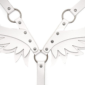 Punk Angel Wing Chest Body Harness Waist Belly Chain Belt Rave Jewelry Accessories Halloween Outfit