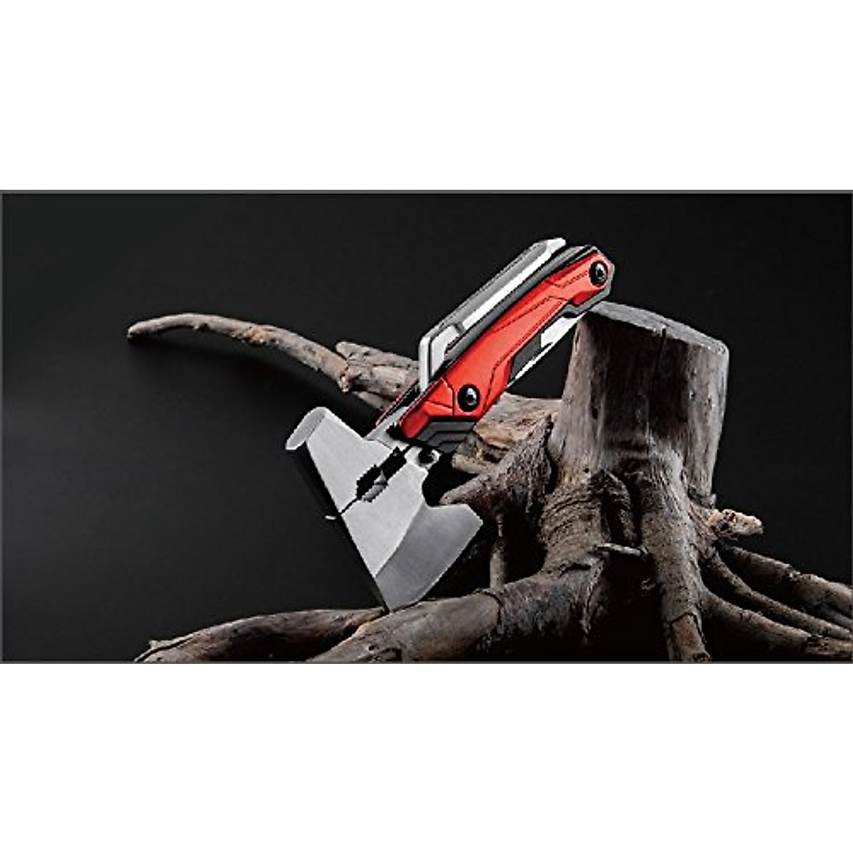 Stilvolle tools Axe 9 ax with 9-Featured Multi-Tool Hammer, Wrench, Wire Cutter, ax, Bottle Opener, Phillips Screwdriver, Flat-Blade Screwdriver, Nail File, Saw, Knife (Orange)