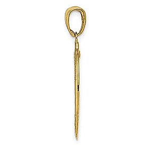 IceCarats 14K Yellow Gold Saint Joseph Medal Necklace Charm Pendant Only