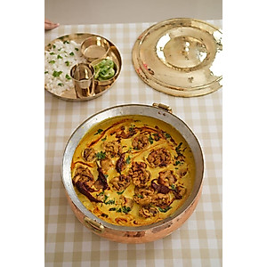 P-TAL Copper Hammered Lagaan | Cookware and Serveware | Pure Copper for Ayurvedic Health Benefits