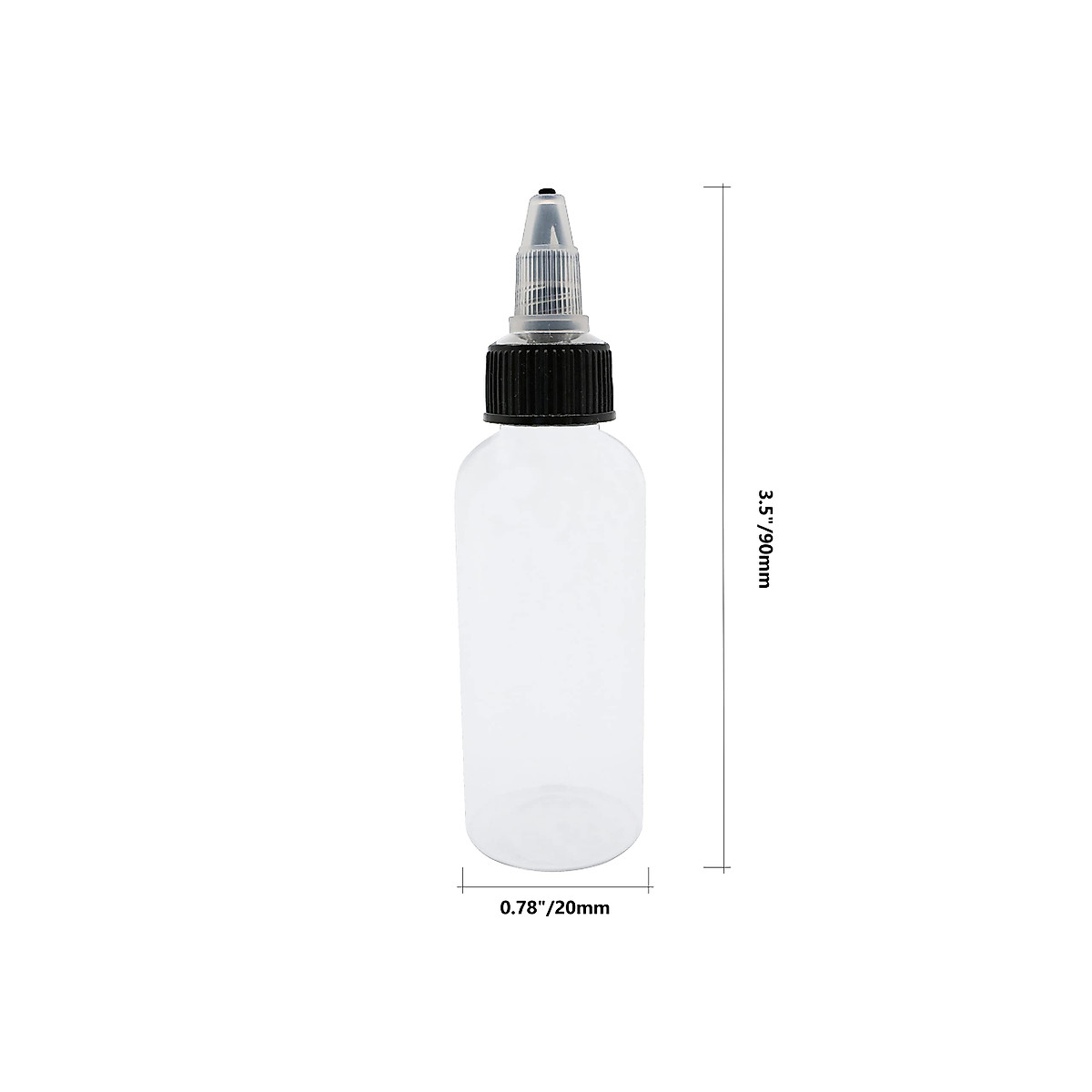 HuoHuo Hard Plastic Extruded Liquid Bottle,PET Plastic Bottle,Dispensing Bottle 28 Pcs 0.5 oz Bottles,Laboratory wash Bottle,drip Bottle,Ink Bottle,Watercolor Pigment Bottle(15ml)