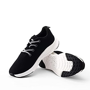 Merino Protect Merino Wool Shoes for Women Lace-up Sneaker Lightweight Sockless Casual Shoes for Walking Travel Dark Grey