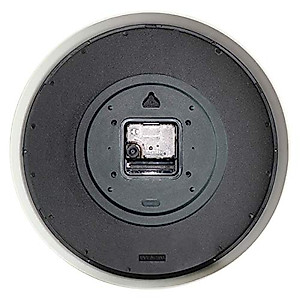 Foxtop 12 Inch Non-Ticking Wall Clock Silent Quartz Battery Operated Round Wall Clock Modern Easy to Read Clock for Office School Classroom Home Bedroom Living Room Kitchen (Gray)