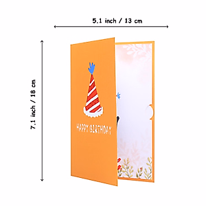 ROBBEAR Funny Cat Pop Up Birthday Card, Funny 3D Birthday Cards for Adults and Kids with Envelopes, Handmade Gifts for Cat Mom, Dad, Friend and Every Cat Lover