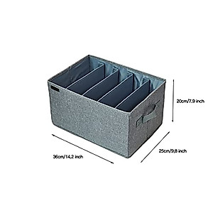 enoughstar Wardrobe Clothes Organizer-2Pcs Clothes Storage Organizer Bins-Foldable Clothes Drawer Organizer for Folded Clothes, Pants, Sweaters-5 Grids Organizer