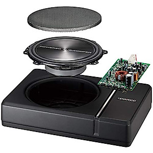 Kenwood KSC-PSW8 250W Max (150W RMS) Single 8" Under Seat Powered Subwoofer Enclosure W/Remote Control