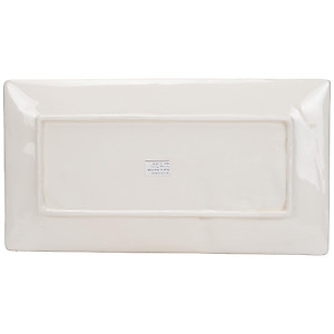 DEMDACO Road To Bethlehem Cream 16 x 8 Ceramic Earthenware Christmas Serving Platter