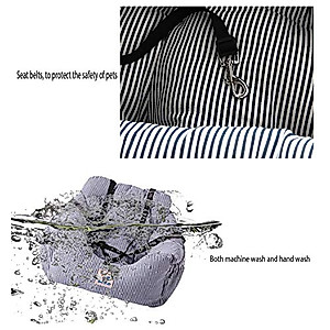 BLOBLO Dog Car Seat Pet Booster Seat Travel Safety Dog Bed for Car with Storage Pocket