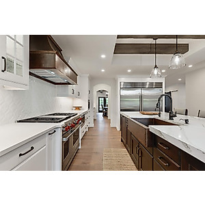 Premier Copper Products KASDB35229 35-Inch Copper Hammered Kitchen Apron Single Basin Sink, Oil Rubbed Bronze