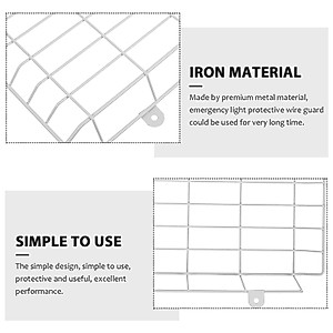 Angoily Wire Guard for Exit Sign Emergency Light Metal Wire Guard Damage Stopper Exit Sign Damage Cage Wall Mounted Emergency Signal Protective Cover (16.11X10.02X1.18 inch)
