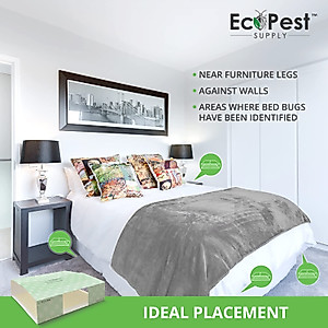 Bed Bug Glue Traps – 20 Pack | Sticky Pest Control Trap and Bed Bug Killer | Adhesive Crawling Insect Interceptors, Trap, Monitor, and Detector for Treatment of Bed Bugs and Other Indoor Pests