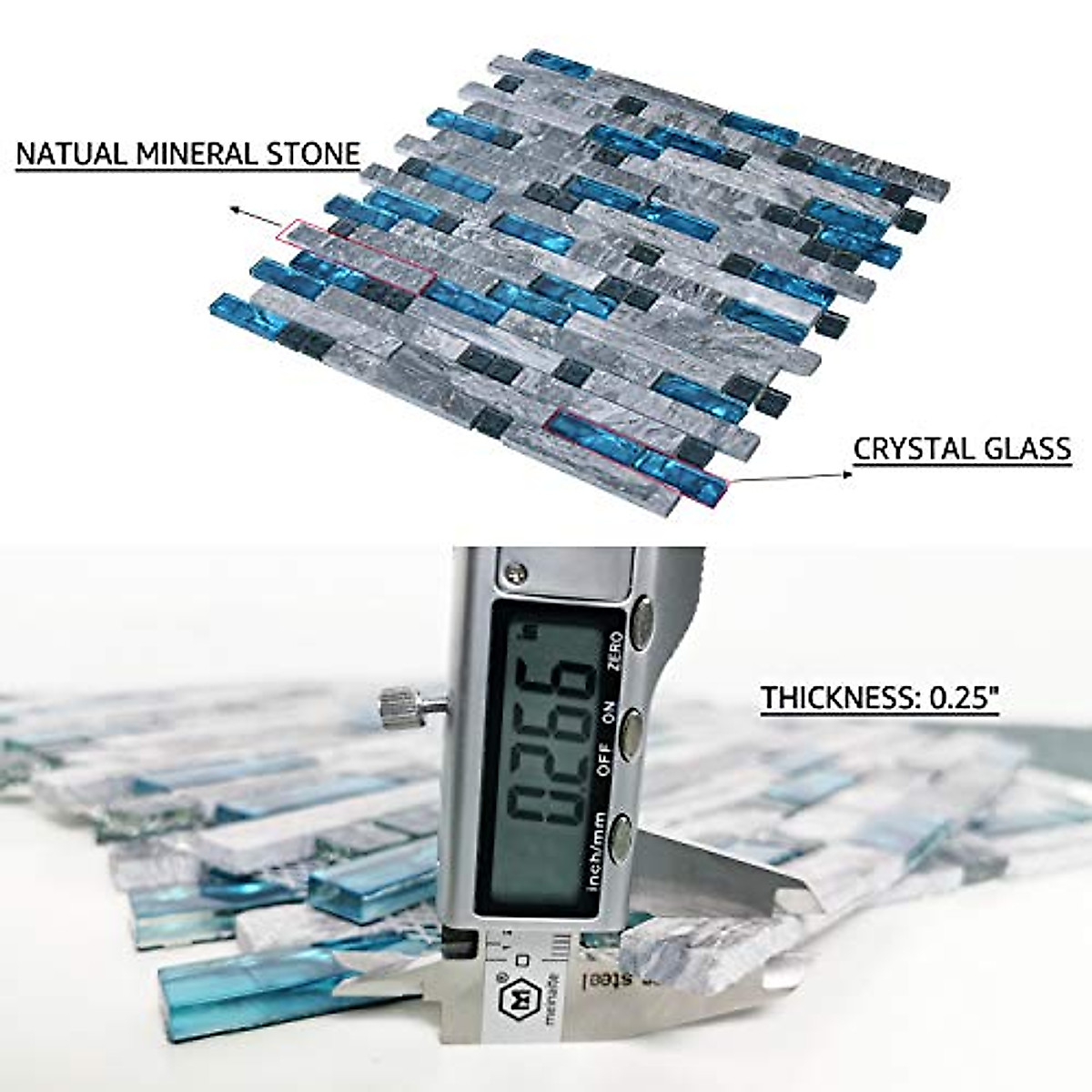 Art3d Decorative Tile for Kitchen Backsplash or Bathroom Backsplash (5 Pack)