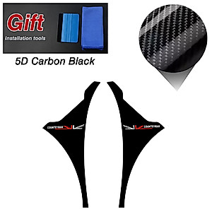 2pcs Fender Section Side Scuttles Vinyl Decal Stickers for Mini 1st Generation Countryman R60 2010-2016 (5D Carbon Fiber Pattern Black)