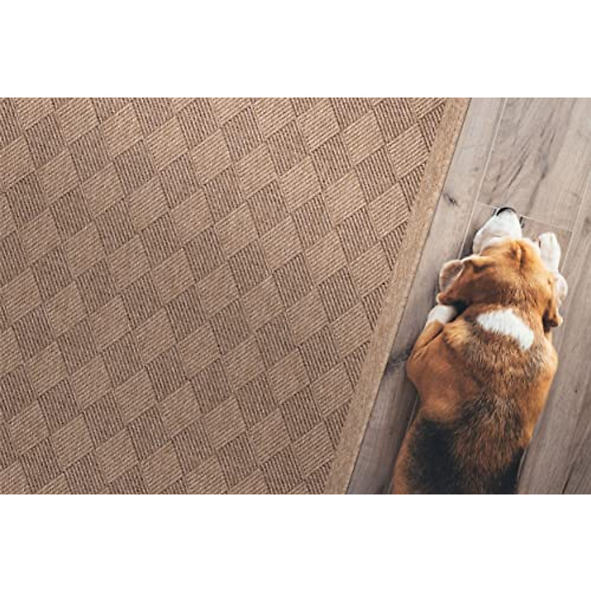 Adiva Rugs Jute Sisal Area Rug in Natural Look for Indoor Outdoor Use, Comfortable, Strong, Durable, Patio, Porch, Hallway (Mocca, 2’ X 3’)
