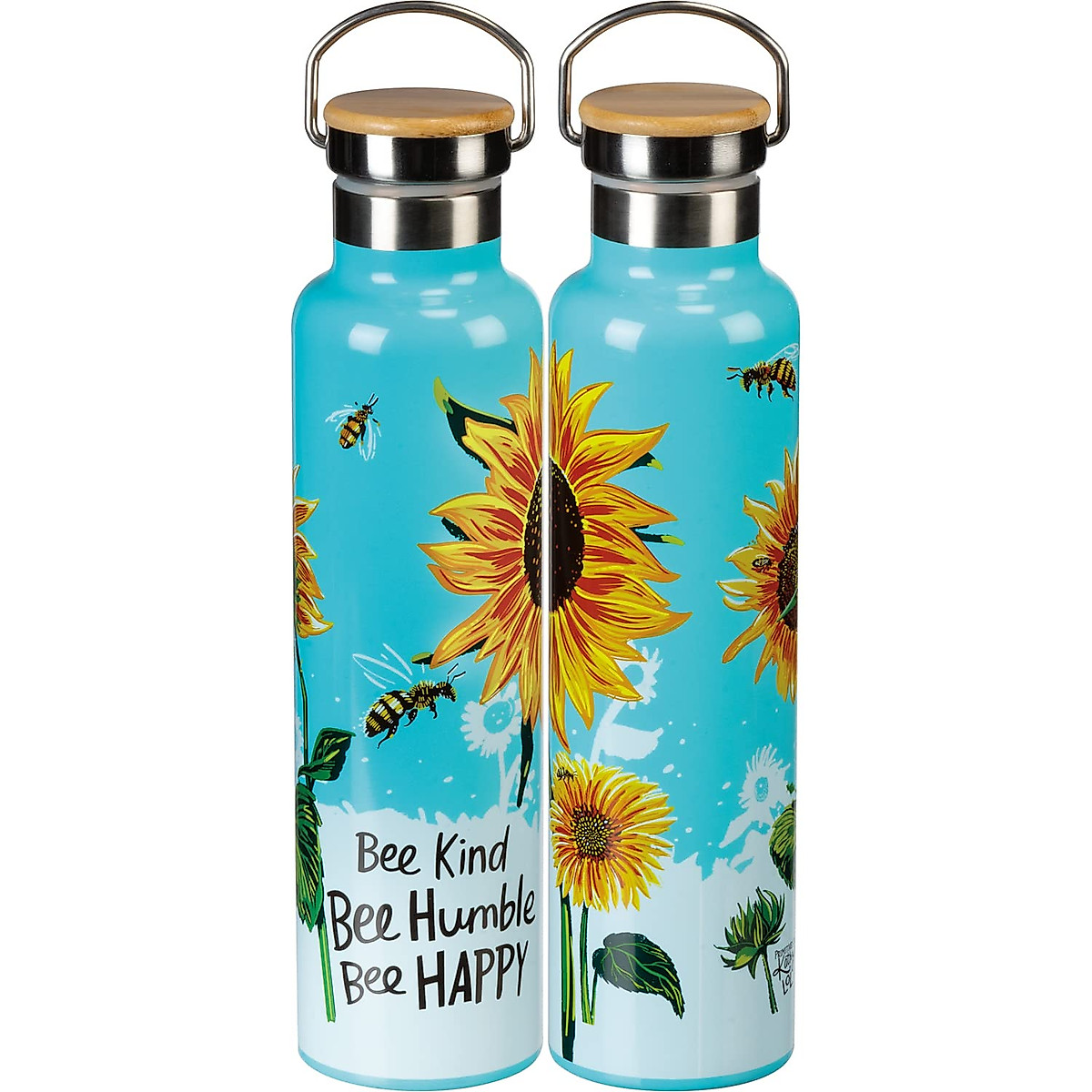Primitives by Kathy Bee & Sunflower Design Bee Humble Insulated Double Walled Stainless Steel Travel Tumbler Thermos