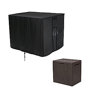 Fenghome Deck Box Cover for Keter City 30 Gallon Resin Deck Box, Waterproof Patio Storage Box Cover Outdoor Cushion Storage Box Cover -23 x 18 x 22 Inch