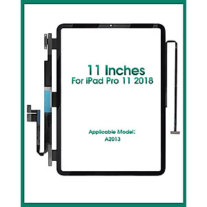 for iPad Pro 11 2nd Touch Screen Replacement for iPad Pro 11" 1st Generation 2018 Digitizer Repair Kits A1980 A2013 A1934 A1979 (Without LCD