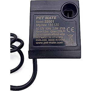 Cat Mate Replacement Pump for Pet Fountain (Power Adapter Not Included)
