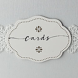 Hayley Cherie - White Gift Card Box with White Lace Textured Finish - Large Size 10" x 10" - For Wedding Receptions, Bridal & Baby Showers, Birthdays, Graduations, Funerals, Money