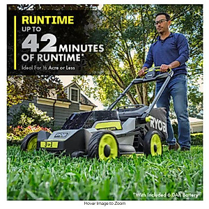 RYOBI ONE RYOBI 40V HP Brushless 20 in. Cordless Electric Battery Walk Behind Self-Propelled Mower with 6.0 Ah and Charger, Black