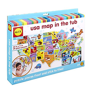 Alex Bath USA Map in The Tub Kids Bath Activity