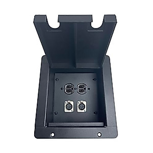 ProCraft Pro Audio Recessed Pocket Floor Box.1 AC Duplex 2 Channel Any Config